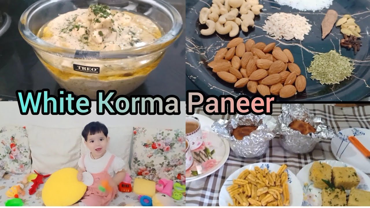 White Korma Paneer Recipe | Cheesy Burger | A Busy Day In Saudi Arabia ...