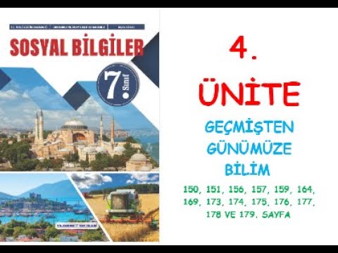 7. SINIF SOSYAL BİLGİLER  DERS KİTABI YILDIRIM YAYINLARI 4. ÜNİTE GEÇMİŞTEN GÜNÜMÜZE BİLİM
