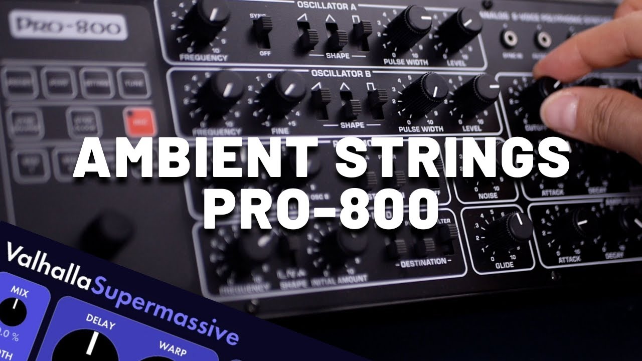 Ambient strings with Behringer Pro-800 (no talking) - YouTube