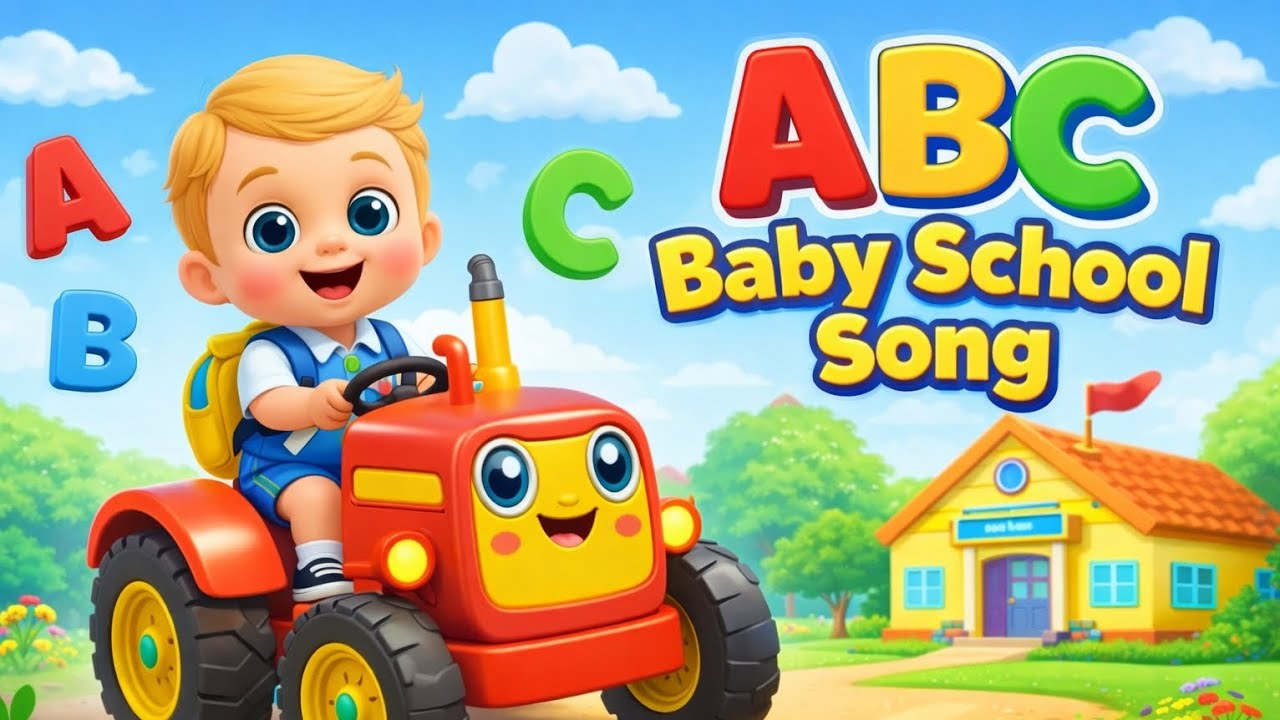 ABC Baby School Song 🎒 | Learn Alphabet for Kids | Nursery Rhymes in ...