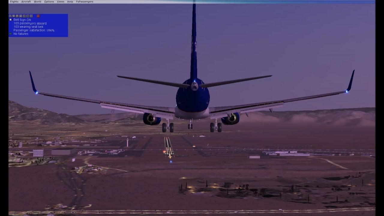 FSX Boeing 737-700 Landing Albuquerque - YouTube