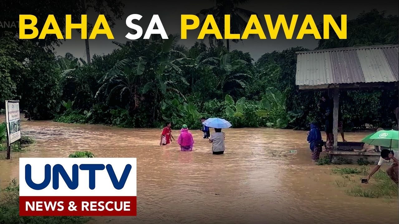 Ilang bahagi ng Palawan, lumubog sa tubig baha dulot ng habagat at ...