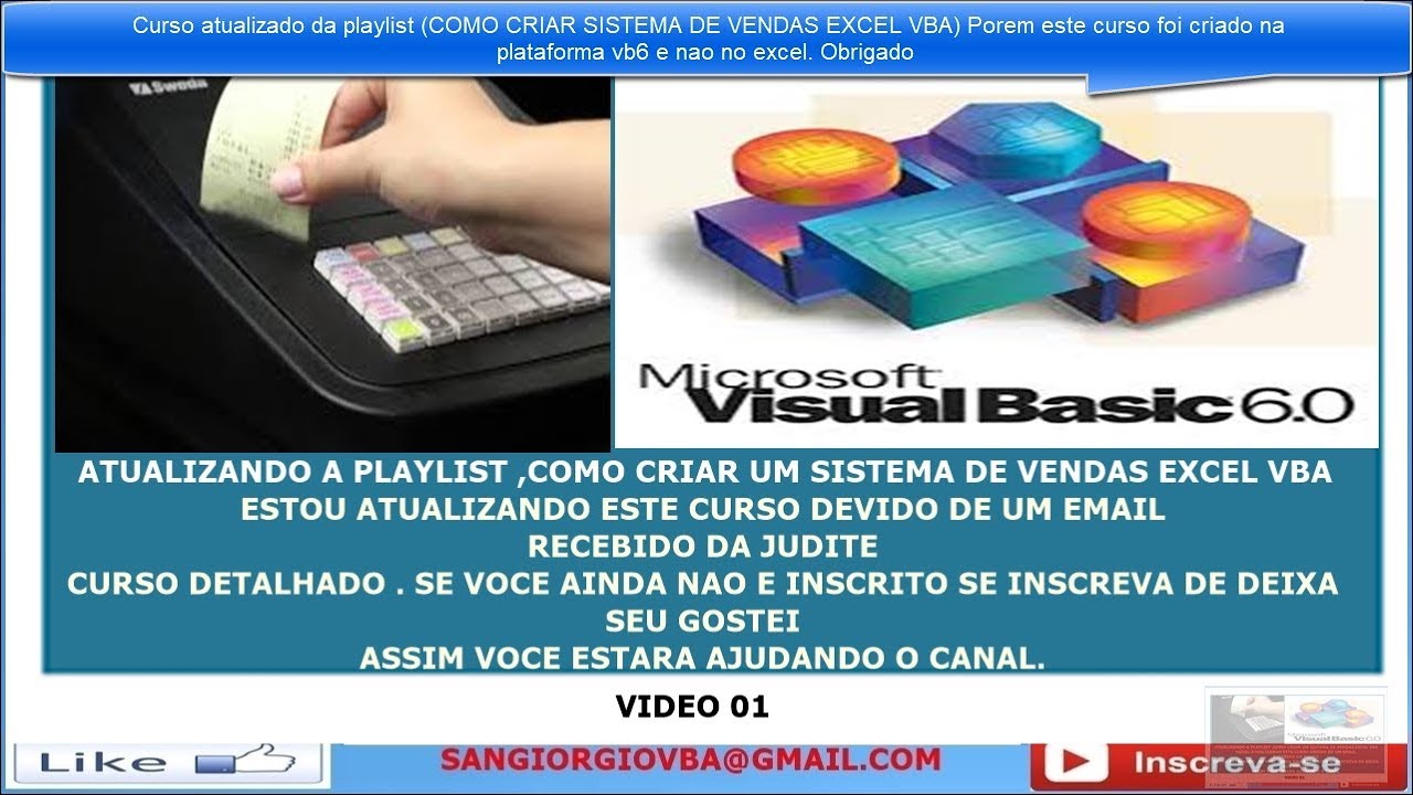 Curso Visual Basic 6.0 - Criando Sistema de Vendas Completo - YouTube