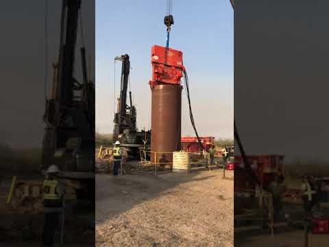 Vibratory Hammer Driving Permanent Casing Foundation Drilling - Vantage ...