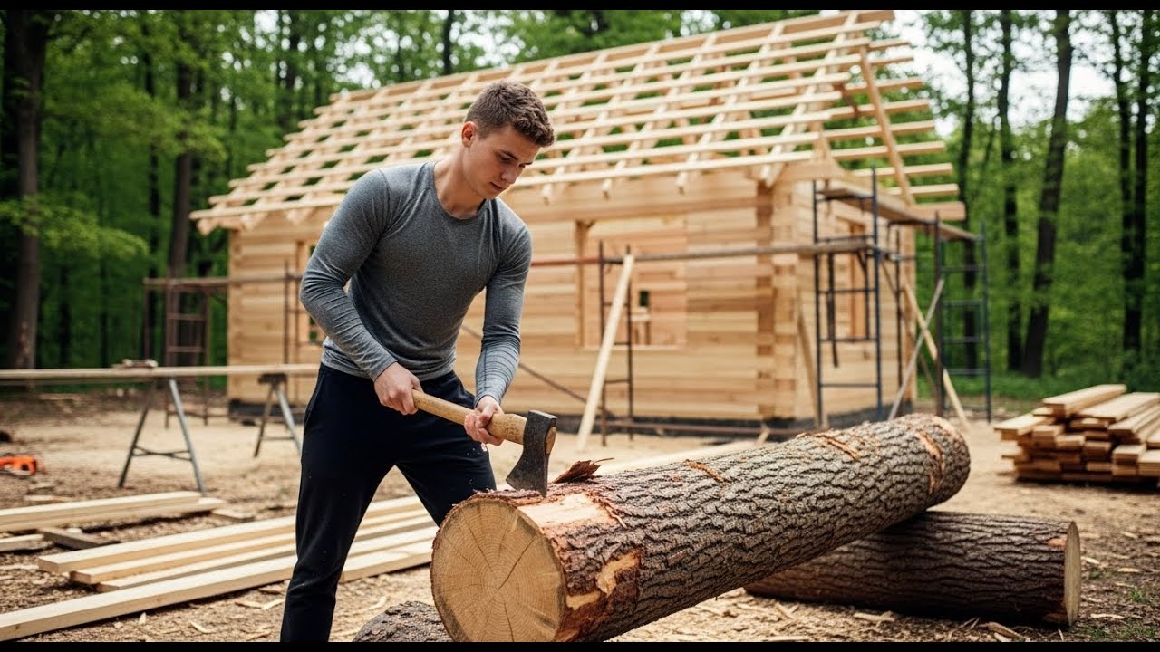 One Year Living Completely Off-Grid in the Wild Forest – Building a ...
