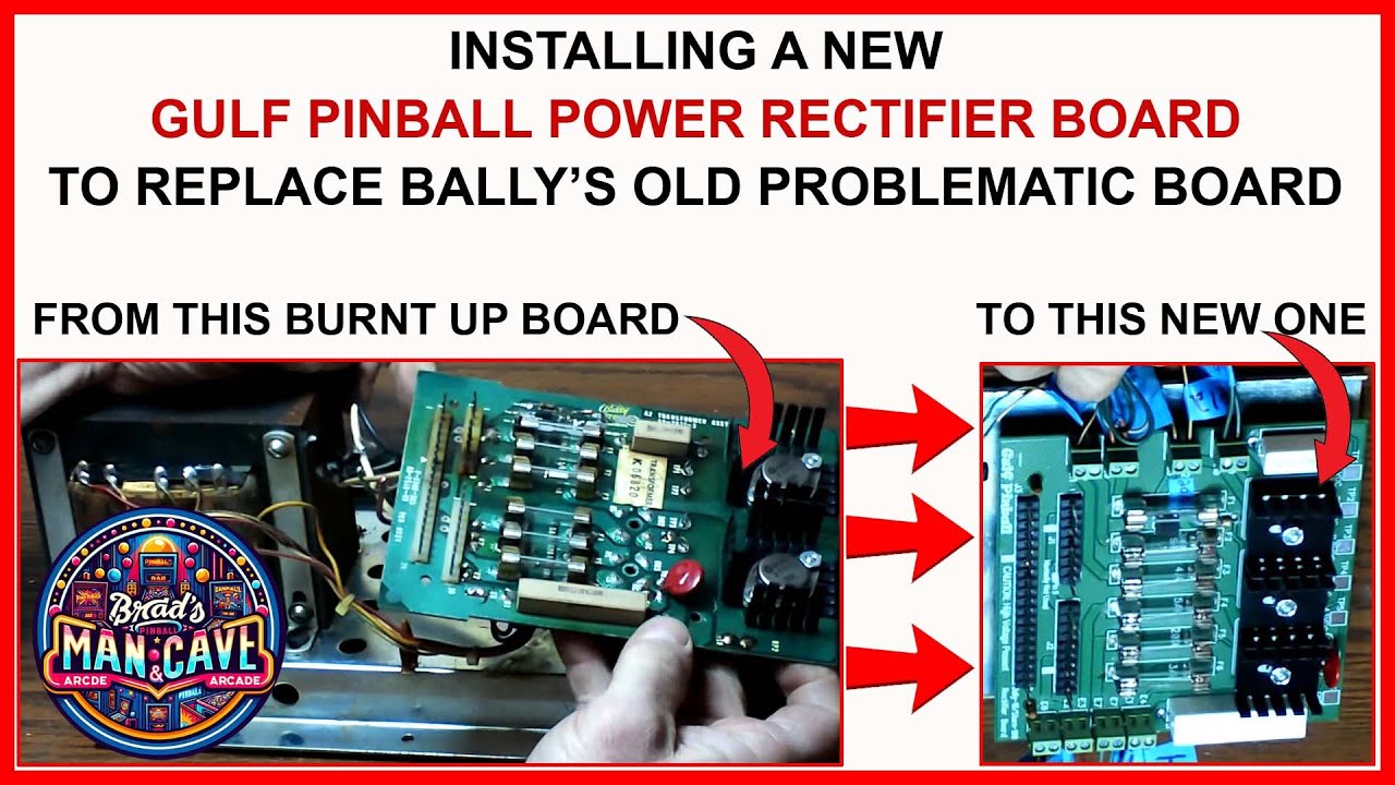NEW Gulf Pinball Rectifier Board Installation | Replacing OLD Bally ...
