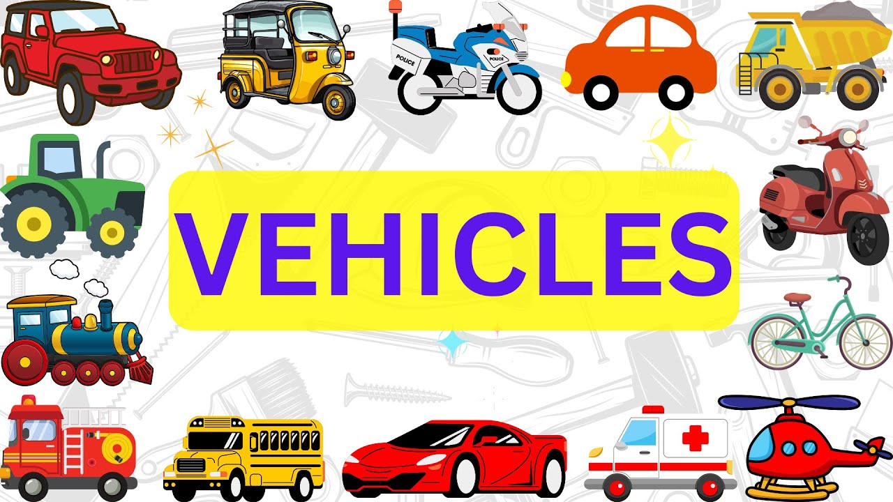 Vehicles in English with Pictures | English Vocabulary for Kids | Types ...
