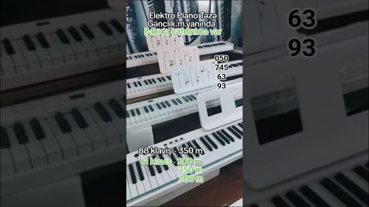 Elektro Piano 88 klaviş Təzə Qutuda - YouTube