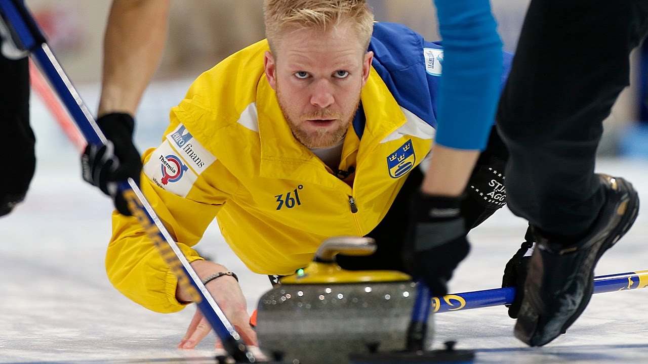 CURLING: SWE-NOR World Men's Chp 2015 - Draw 8 - YouTube