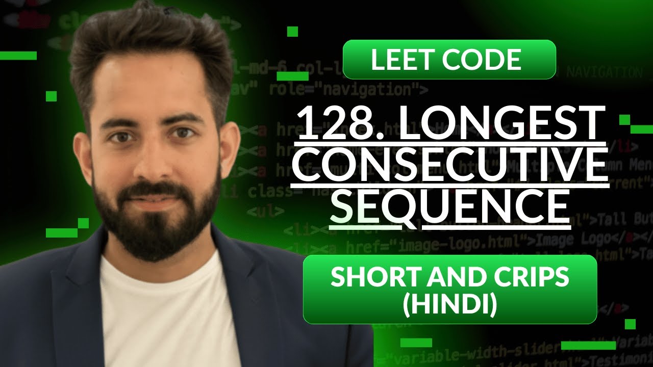Leetcode 128 Longest Consecutive Sequence Hindi Python Leetcode 8443