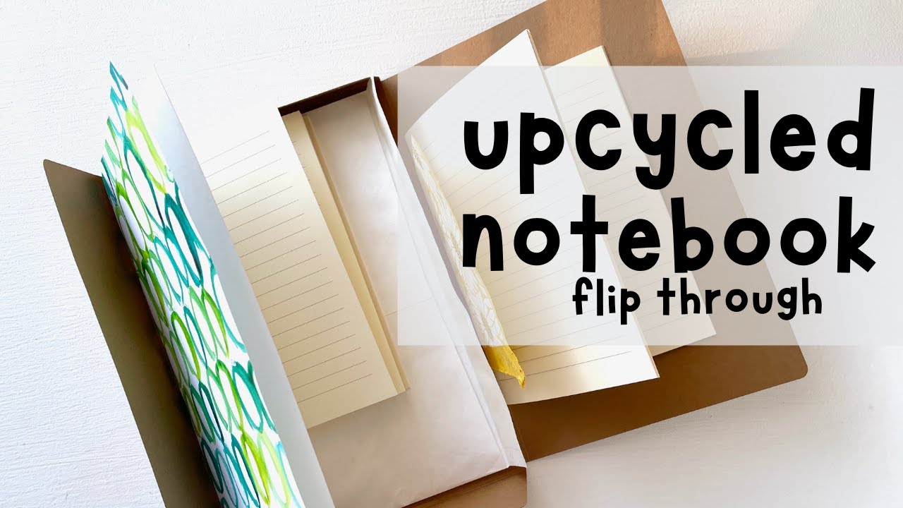 Another Upcycled Notebook + more! - YouTube