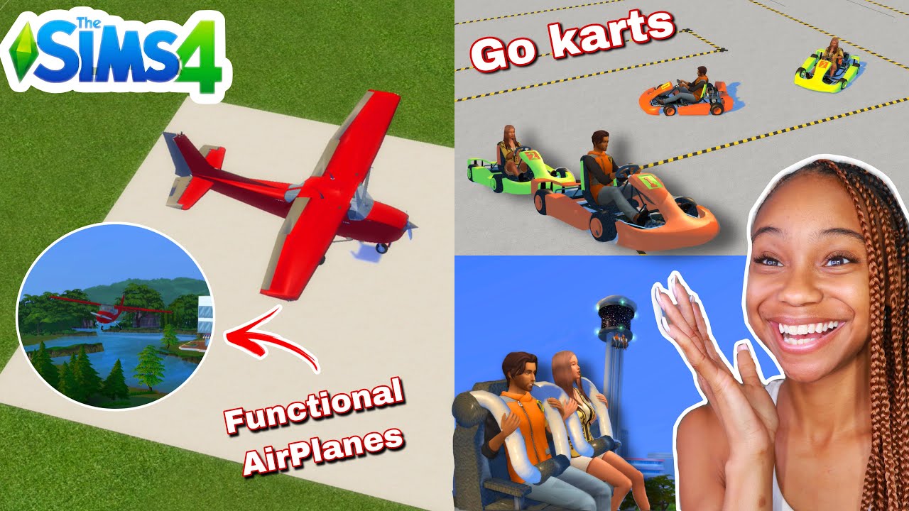 CC Creators are taking over The Sims 4 ! Airplanes, Go-Karts ...