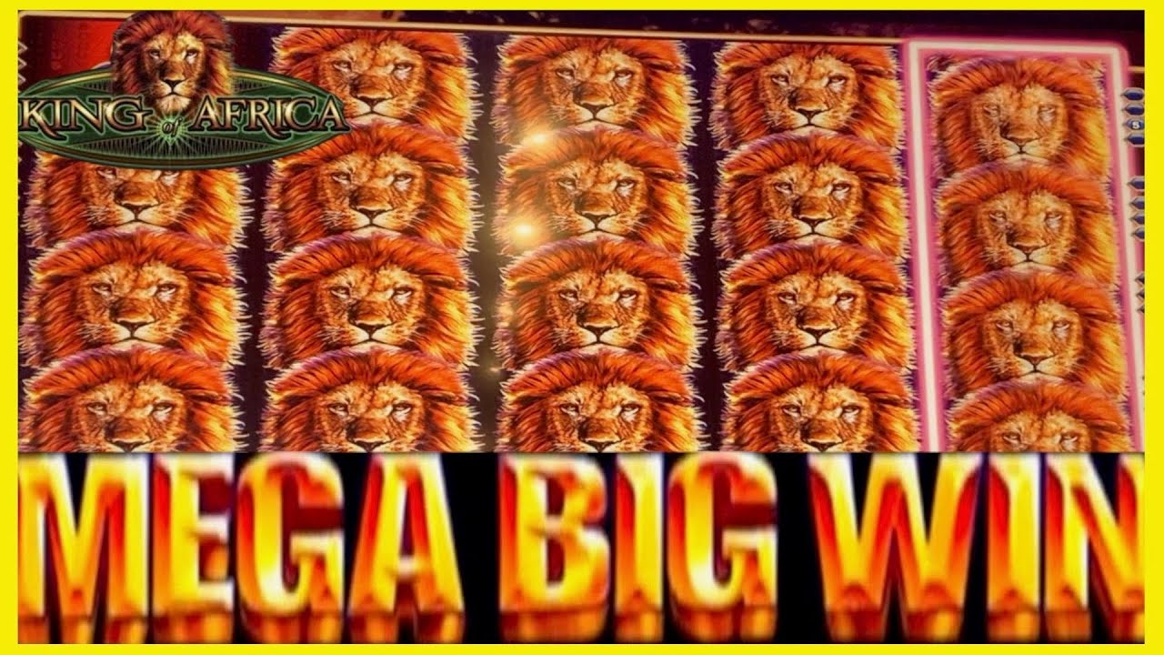 **MEGA LION WIN!!!** AWESOME BONUS!!! King of Africa WMS Slot Machine # ...