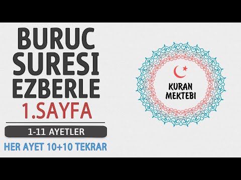 Buruc suresi 1.sayfa ezberle 10 tekrar+10 tekrar