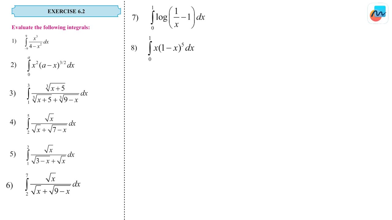 Exercise 6 2 Integration HSC - YouTube