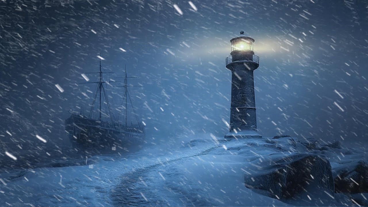 Frozen Tundra Ambience┇Loud Blowing Snow & Heavy Howling Wind┇Cozy ...