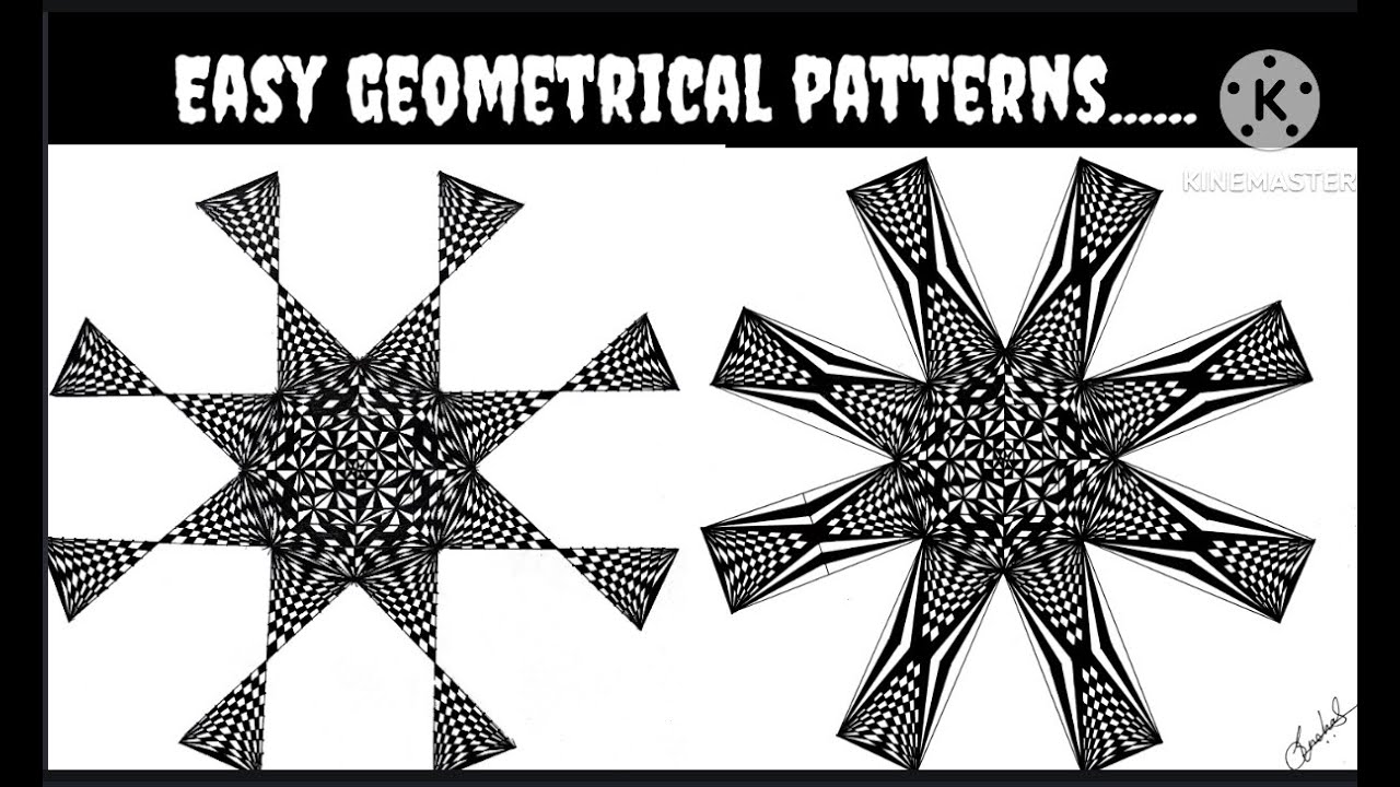 Easy Geometrical pattern using a pen for students for competitions/how ...