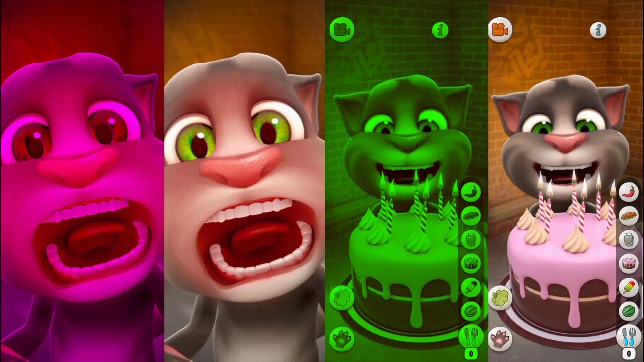 MY Talking Tom Funny Movement Colors Reaction || Talking Tom Cartoon ...