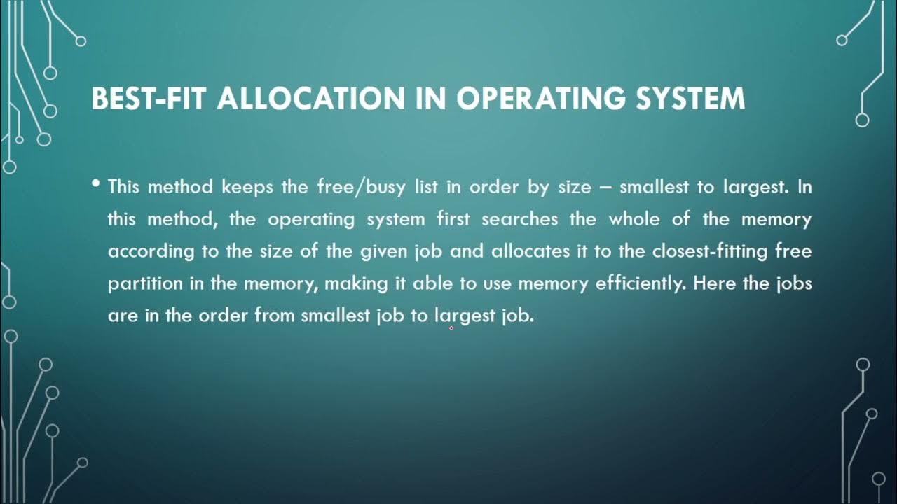 Memory Management Part 3 - First fit Vs Best fit Vs Worst fit Vs Next ...