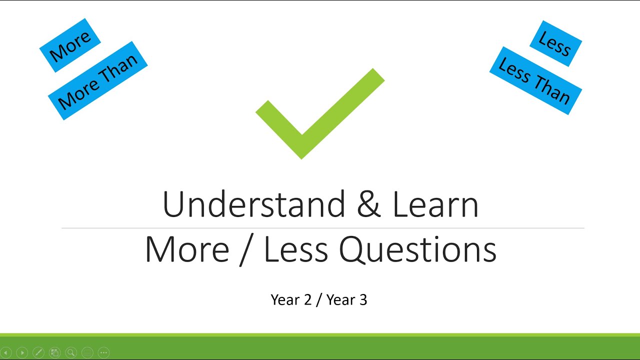 How to Solve Less Than / More Than Questions - YouTube
