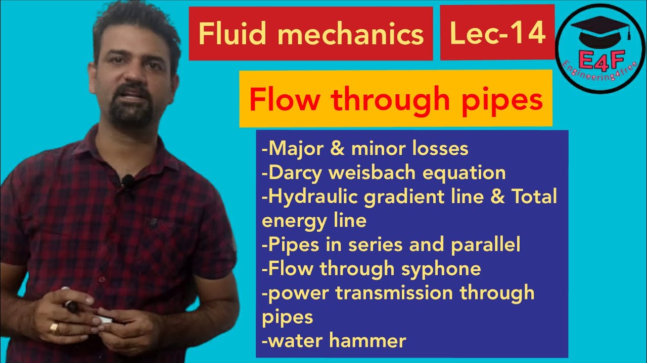 Flow through pipes I Losses I HGL & TEL I Pipes in series & parallel I ...