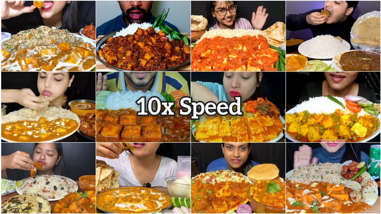Spicy Paneer Butter Masala With Rice & Butter Naan Eating | Indian Food ...