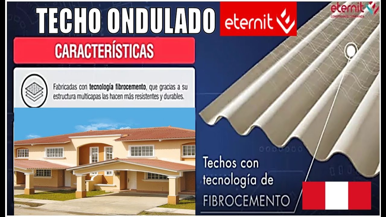 TECHO PERFIL ONDULADO FIBROCEMENTO. INSTALACIÓN CARACTERISTICAS ETERNIT ...