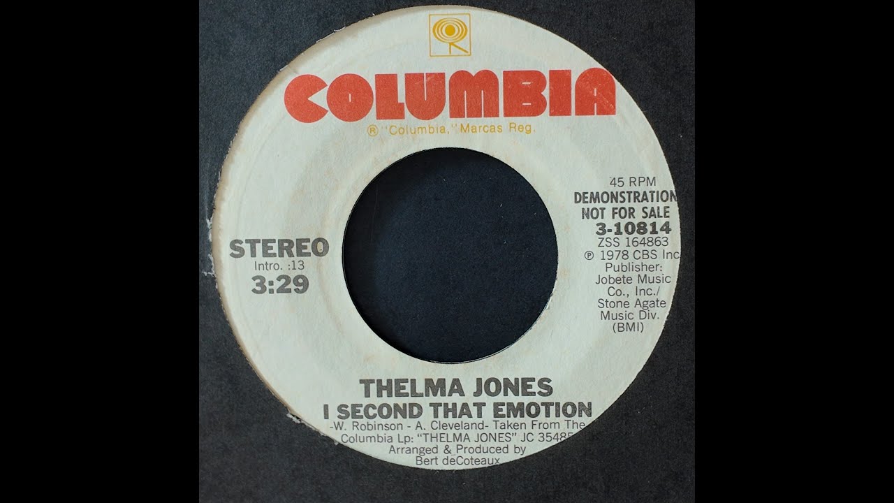 Thelma Jones . I Second That Emotion Demo 45 . 1978 . Al's Record Room ...