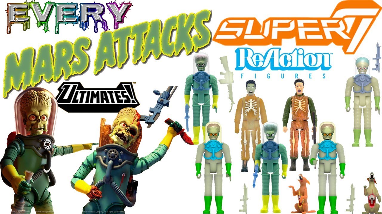 ***see newer video*** Every Super7 Mars Attacks ReAction and Ultimates ...