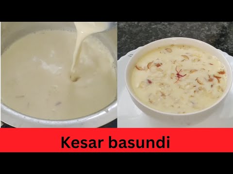 Kesar basundi recipe l sweet recipe l milk recipe l kesar basundi l ...
