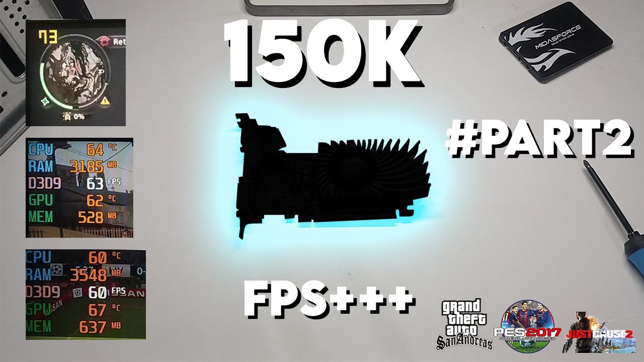 PART 2 | VGA HARGA 150RIBU MAIN GAME TEMBUS 60FPS+ | Upgrade PC Lawas ...