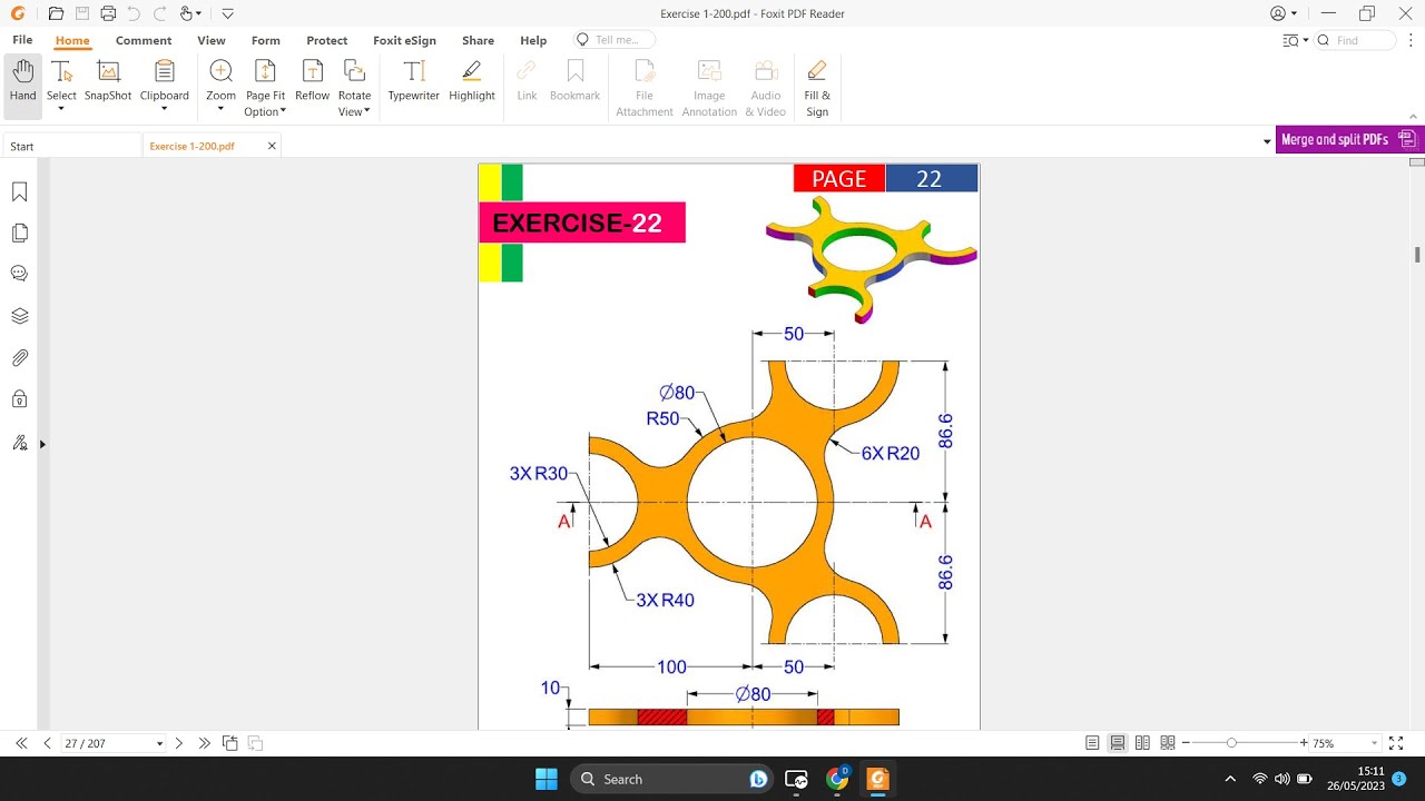 Exercise 22 Solidwork - YouTube
