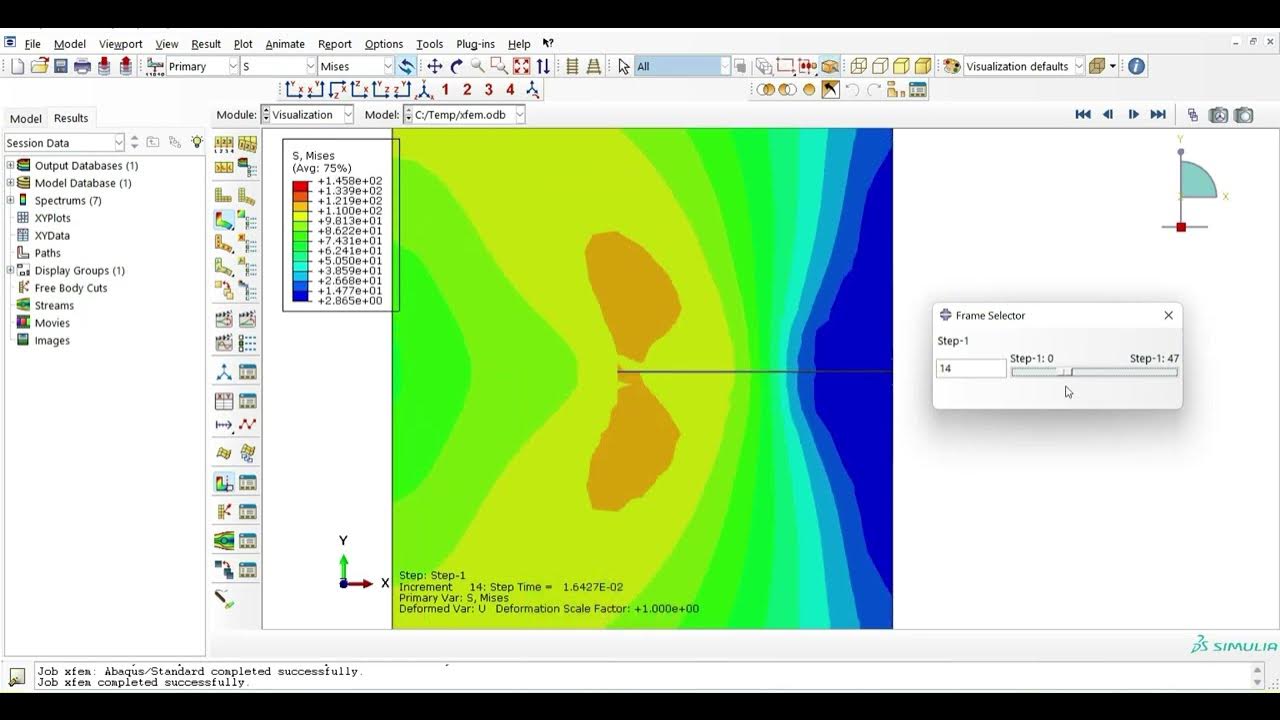 Abaqus Tutorial #8 - Crack Analysis using XFEM Method - YouTube