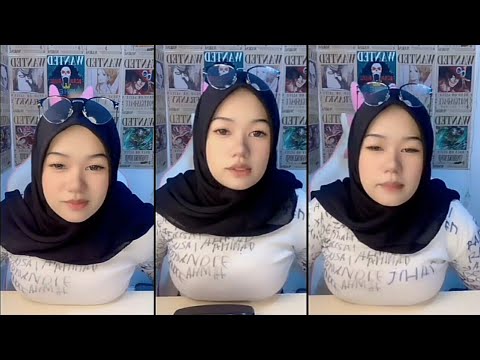 Hijab cantik live tik tok meimei chan jualan kaca mata