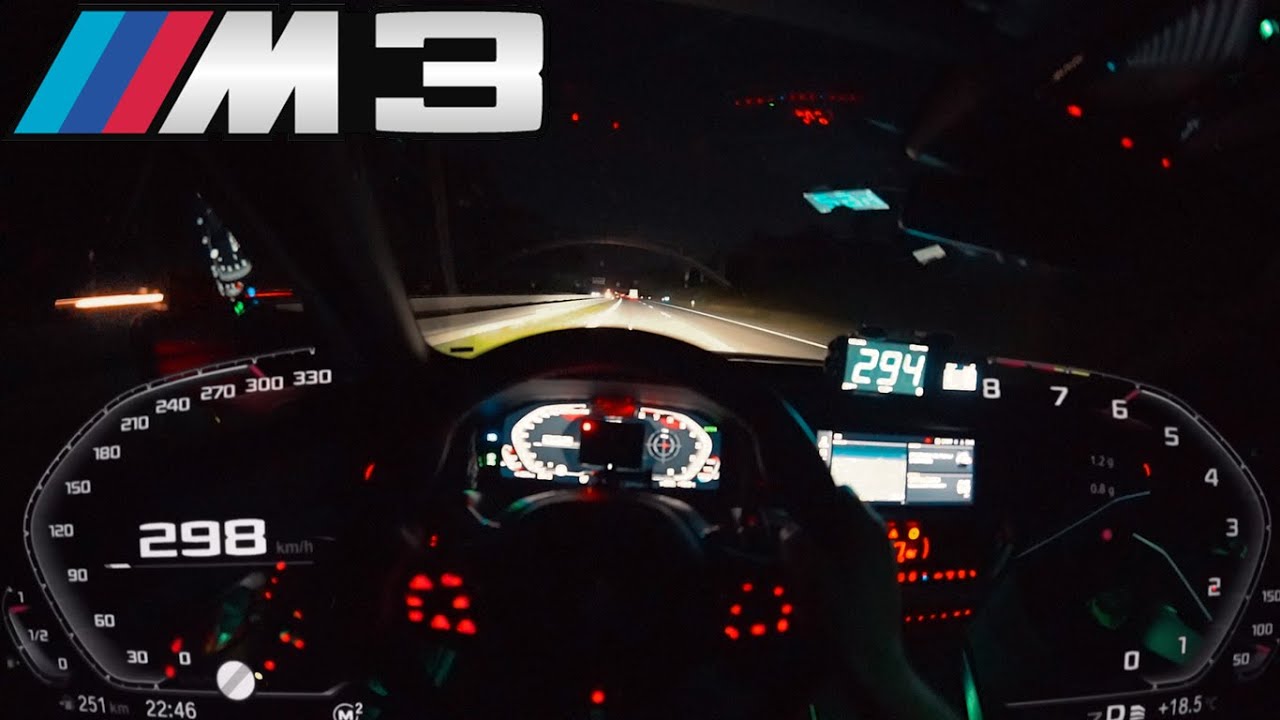 0-300 km/h | BMW M3 Competition | NIGHT | TOP SPEED and Acceleration ...