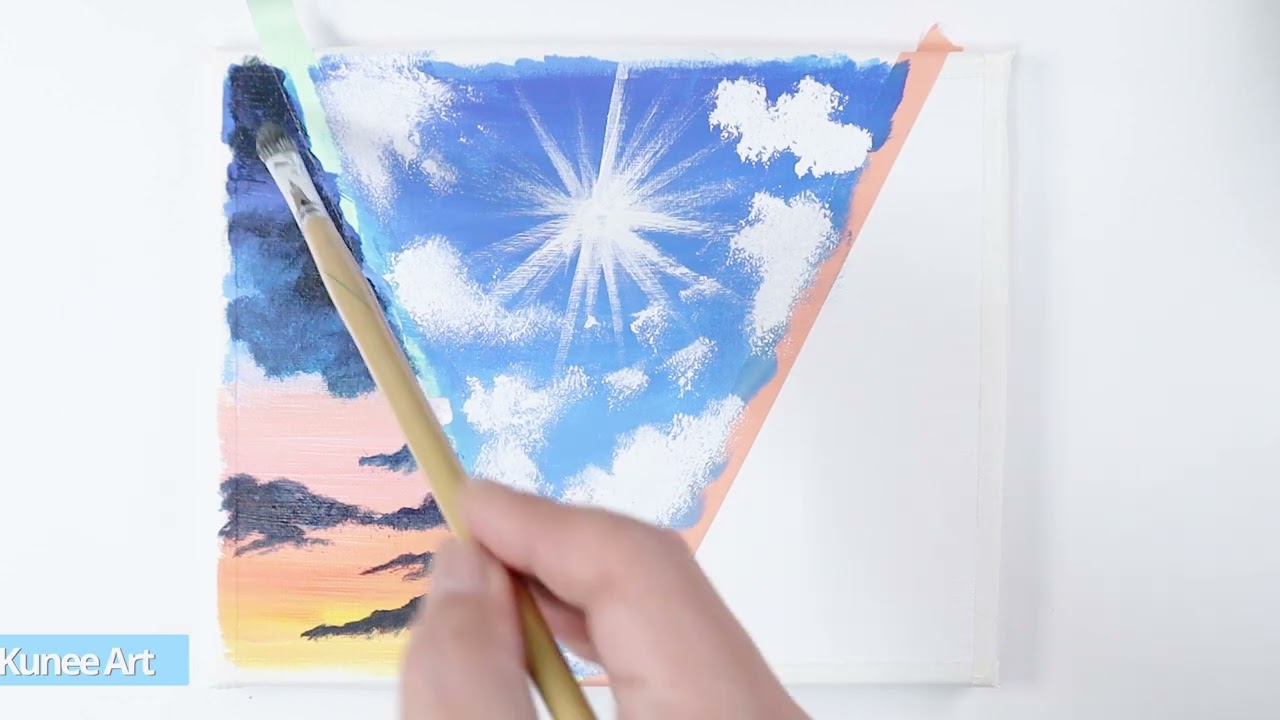 How to draw dawn / day and evening / Easy painting - YouTube