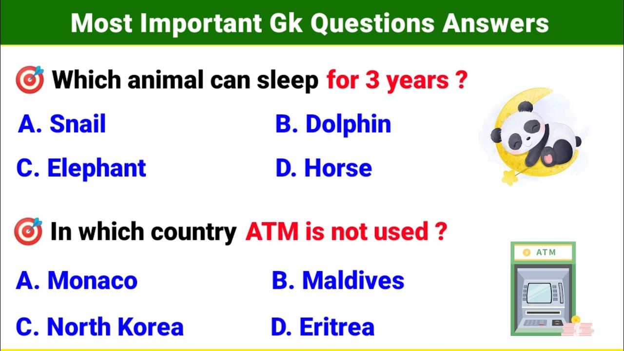 Most Important General Knowledge Questions And Answers In English ...