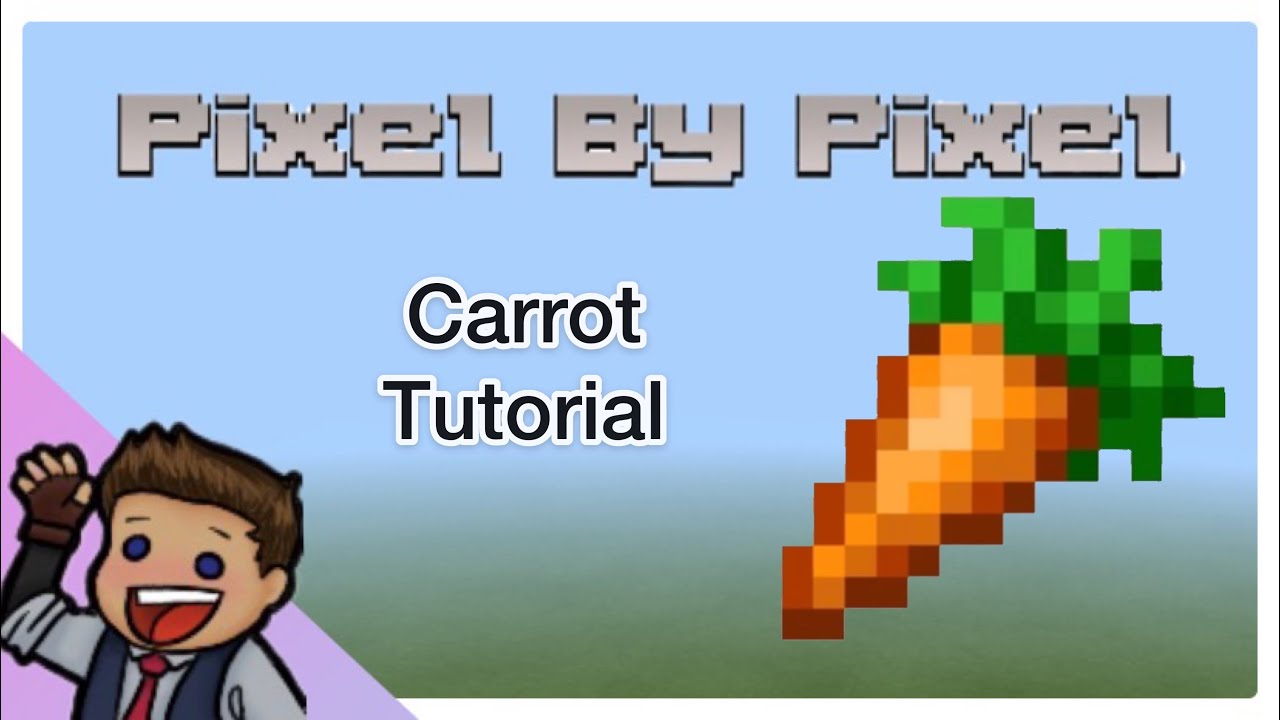 Minecraft Carrot Pixel Art