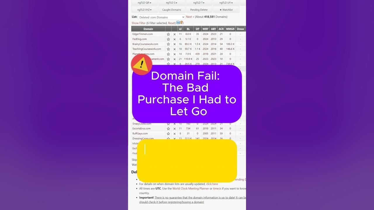 Domain Fail: The Bad Purchase I Had to Let Go - YouTube
