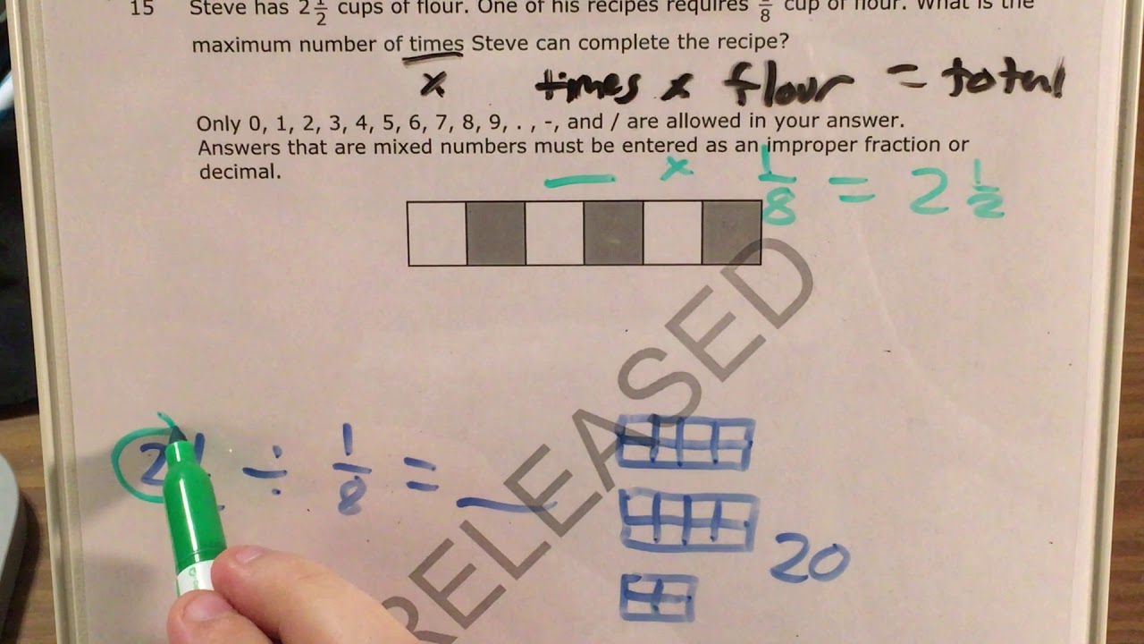 NC 6th Grade Math Released question 15 (released 2018 - 2019) - YouTube