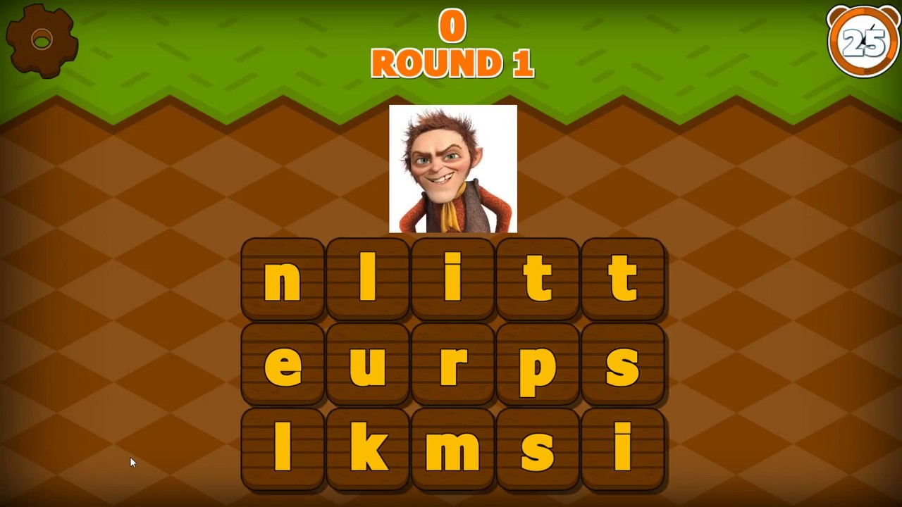 Scrambled Word Game - Grid of letters - YouTube