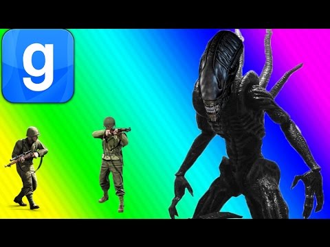 Gmod xenomorph vs WW2 soldiers Garry's Mod - YouTube