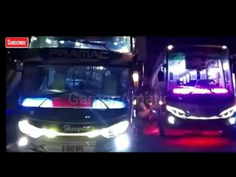 Miniatur bus skala 1:20 Full Strobo Versi Bus Malam Indonesia