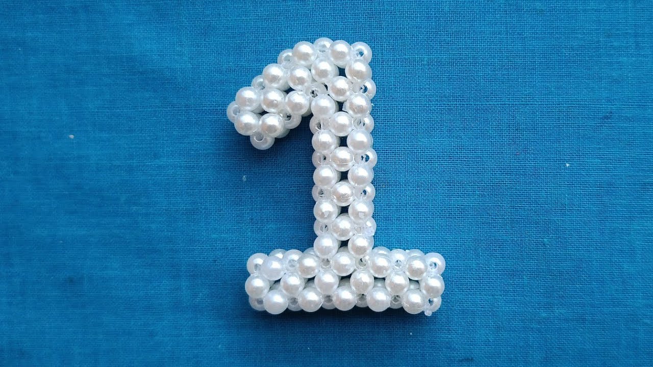 DIY Beaded 1 | How to Make Beaded Number 1 | Number one Making With ...