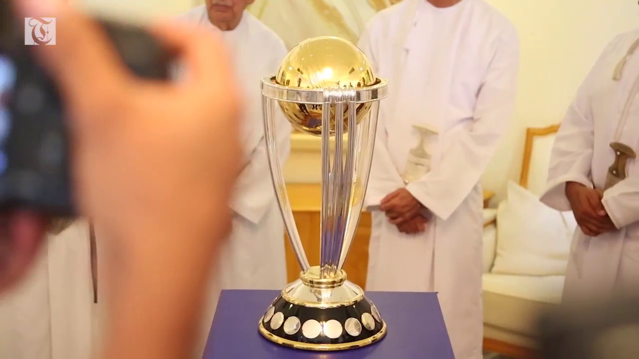 ICC Cricket World Cup trophy arrives in the Sultanate - YouTube