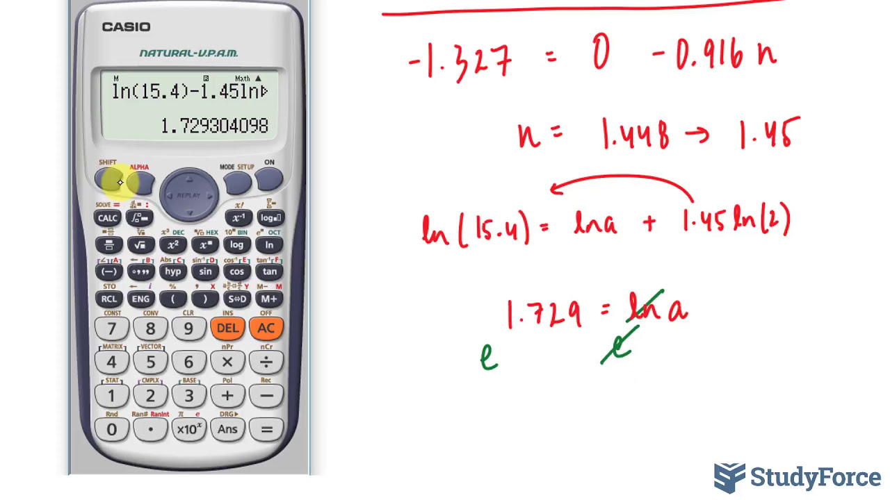 Find an Exponential Function from Semi-Log, Log-Log Paper - YouTube