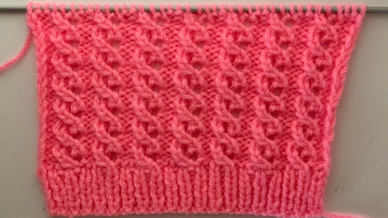 4 Rows Repeat Knitting Design - YouTube