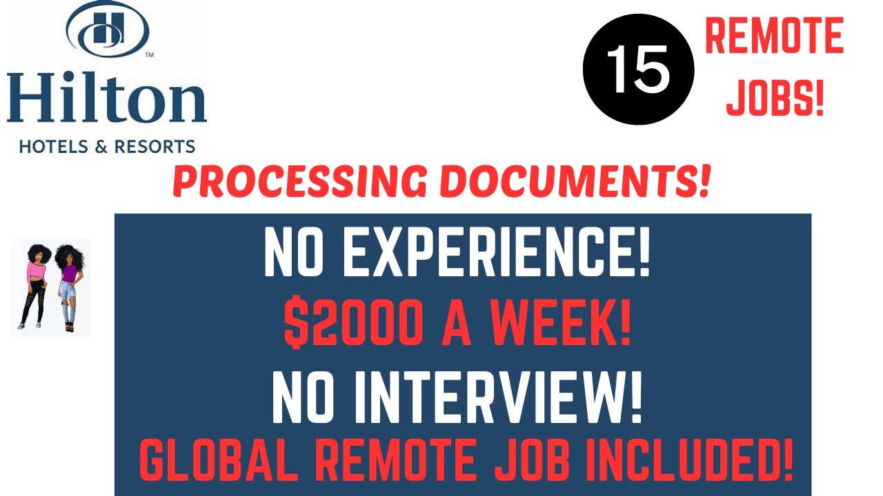 Hilton Hiring Processing Documents Global Remote Jobs $2000 A Week No ...