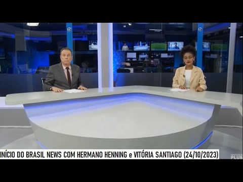 Início do "Brasil News" com Hermano Henning e Vitória Santiago (24/10 ...