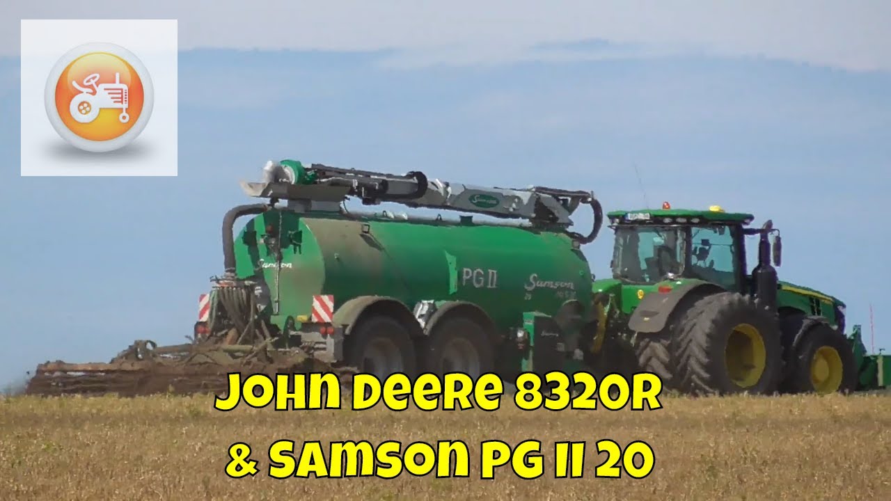 Slurry 2019 | John Deere 8320R & Samson PG II 20 slurry tank - YouTube